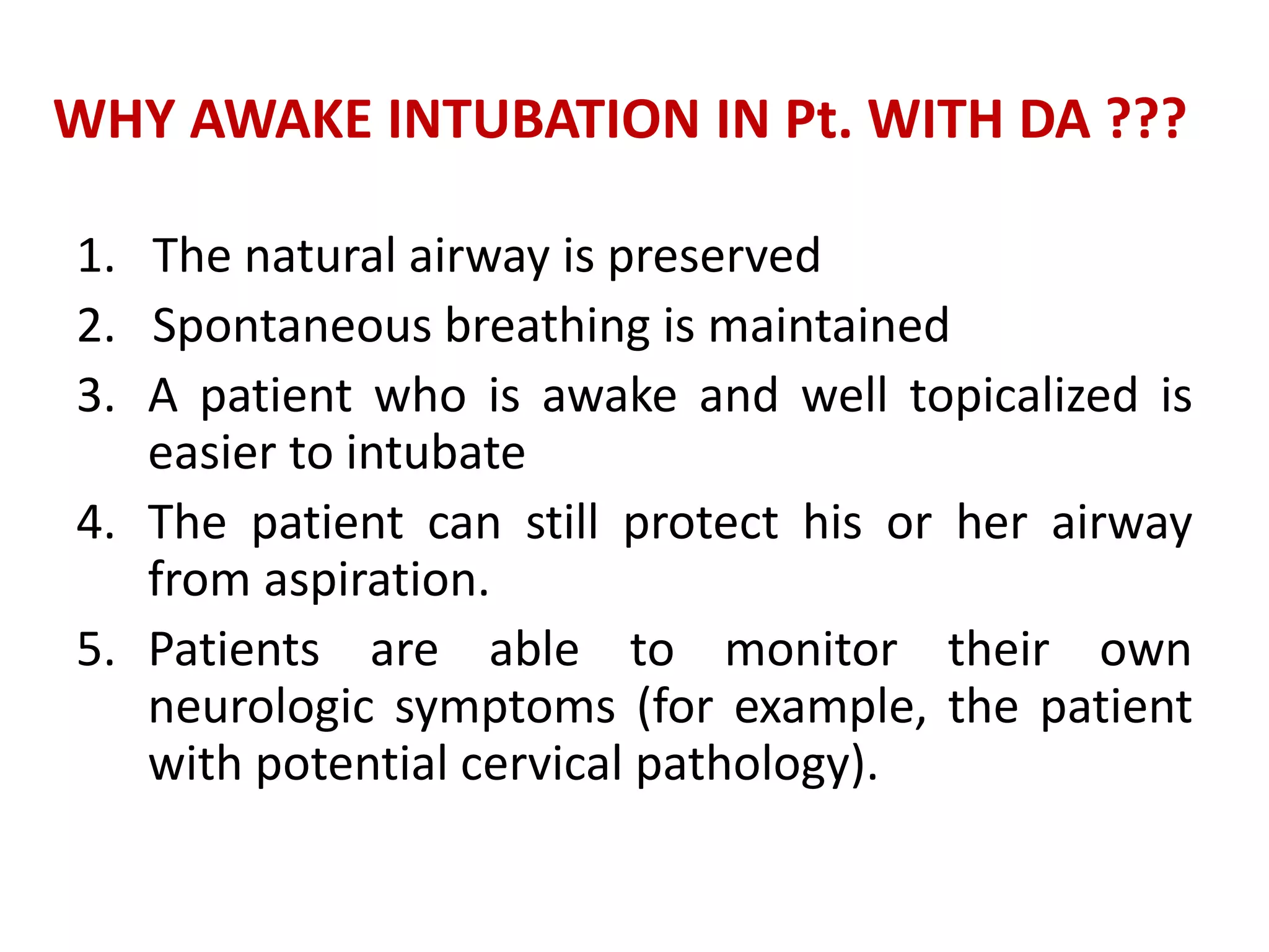 Awake intubation | PPTX