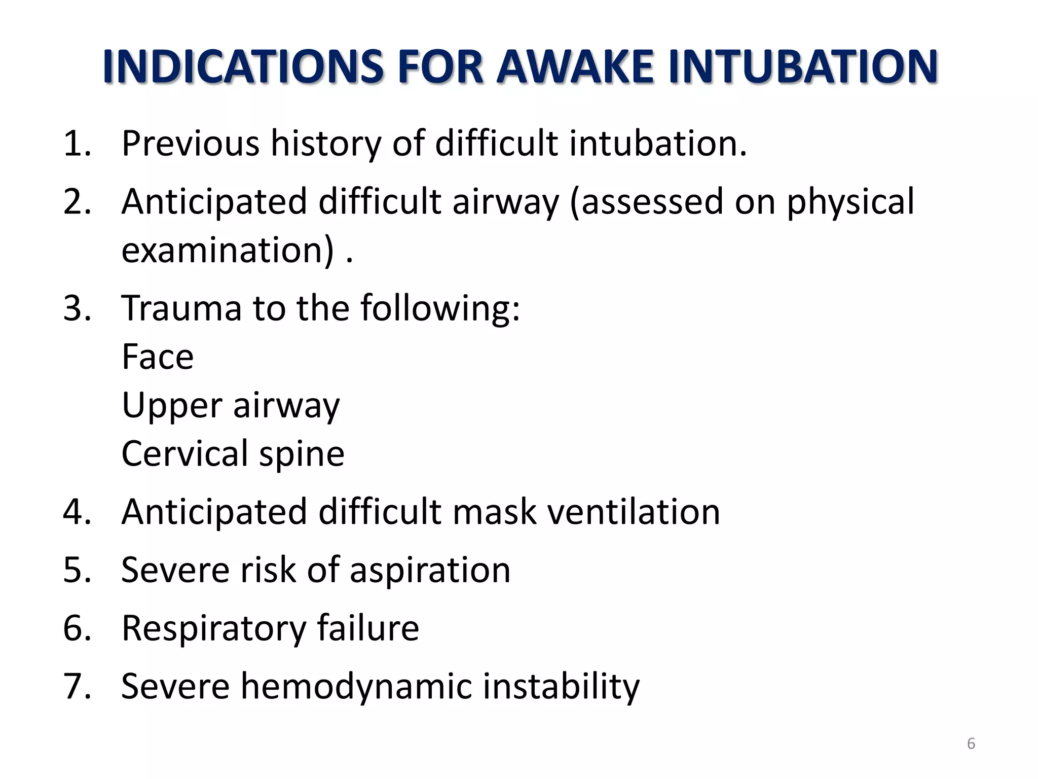 Awake intubation | PPTX