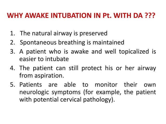 Awake intubation | PPTX