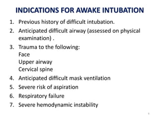 Awake intubation | PPT