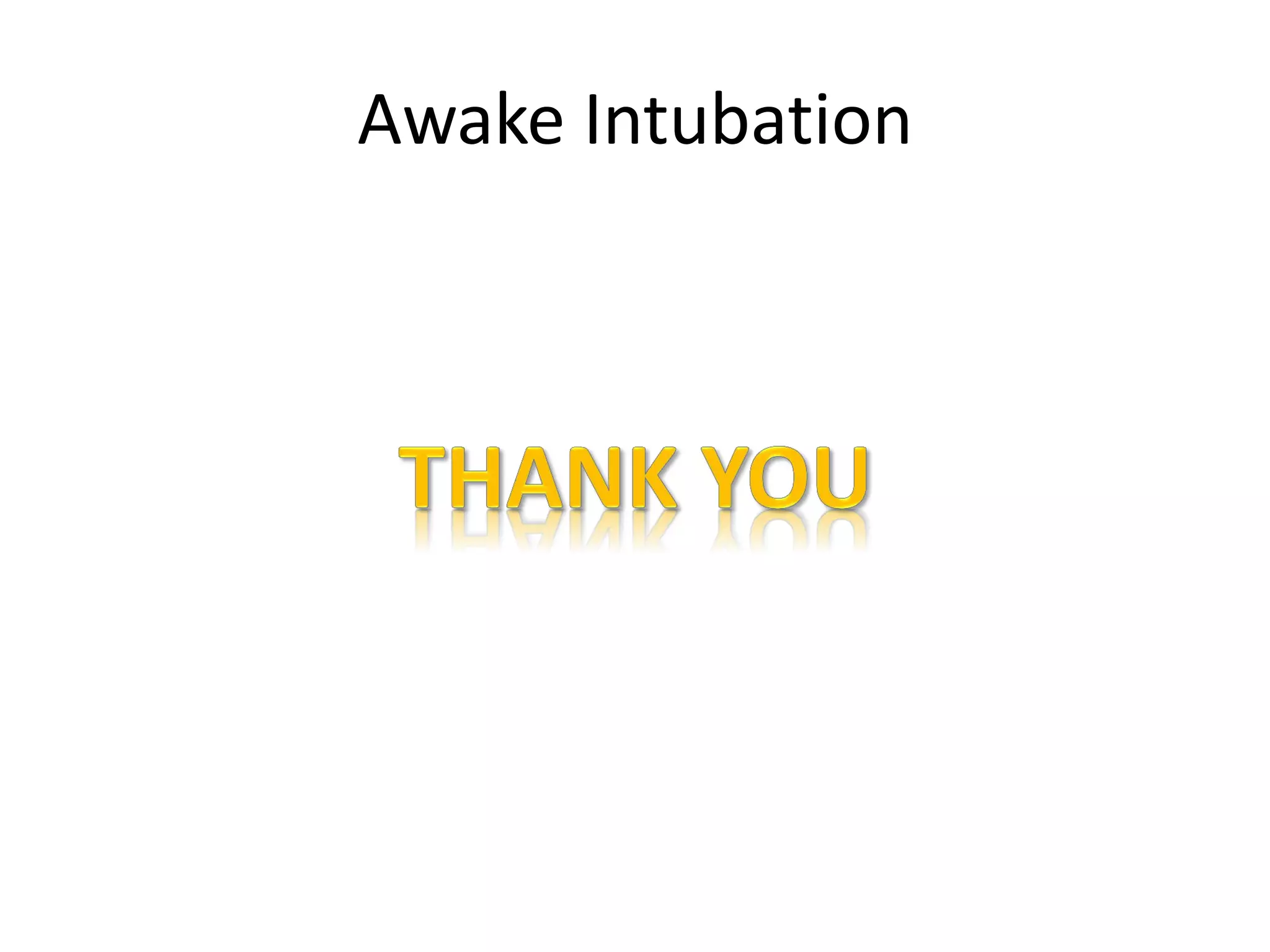 Awake intubation distribution | PDF