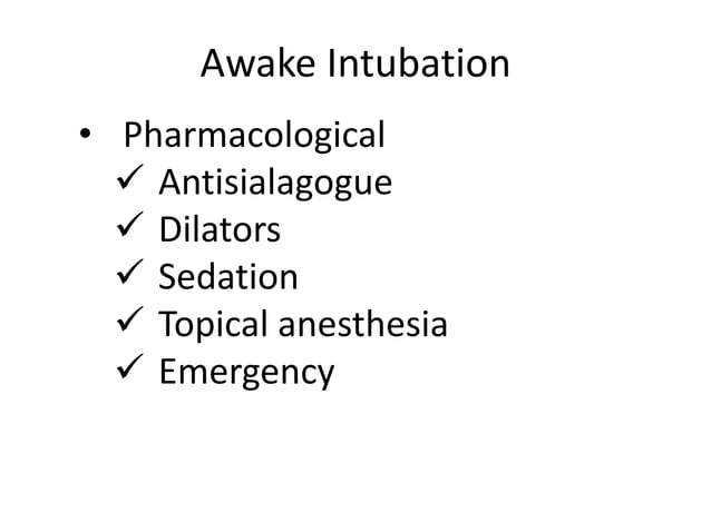 Awake intubation distribution | PDF | Ear, Nose and Throat Conditions ...