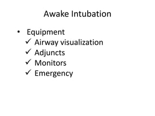 Awake intubation distribution | PDF