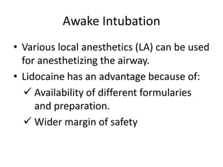 Awake intubation distribution | PDF