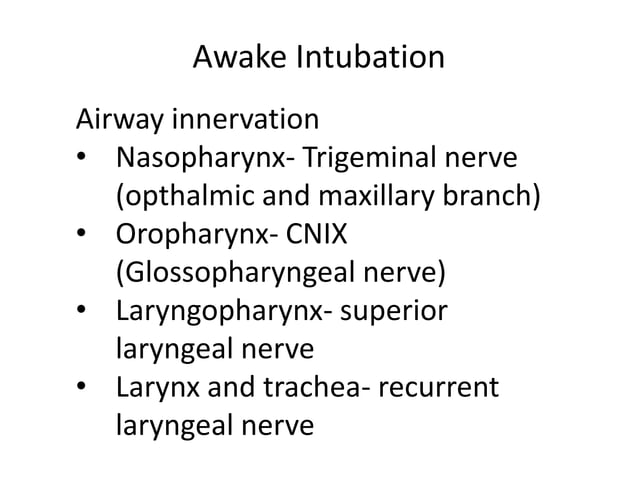 Awake intubation distribution | PDF | Ear, Nose and Throat Conditions ...