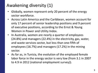 Awakening diversity in the clean energy sector a key point to achieve ...