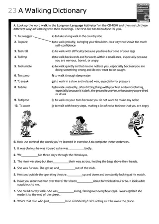 A walking dictionary exercise | PDF