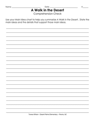 A walk in the desert comprehension check | PDF