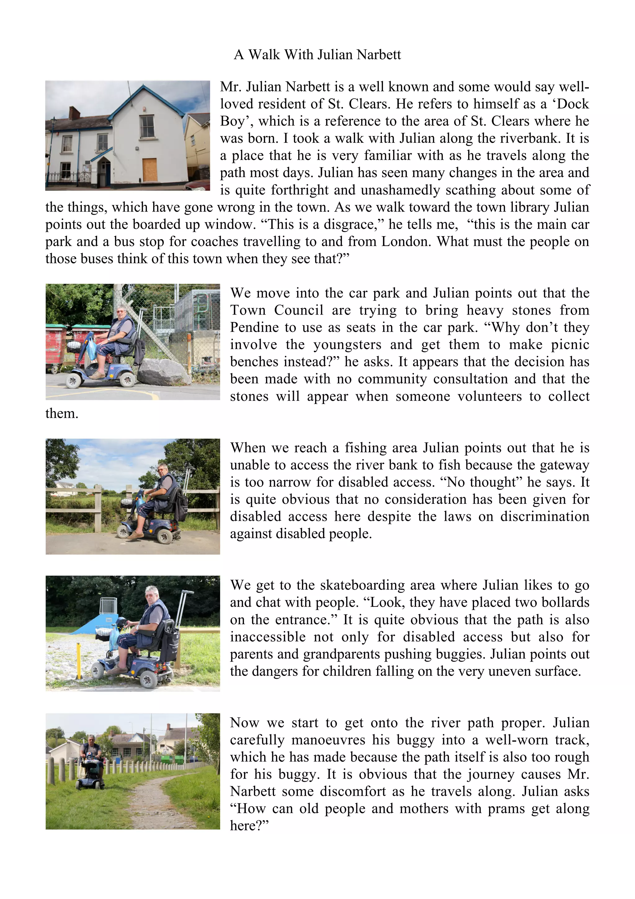 A walk with Julian Narbett of St. Clears | PDF