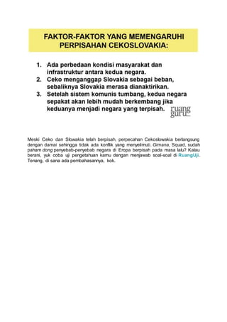 Awal mula republik cekoslowakia | DOCX