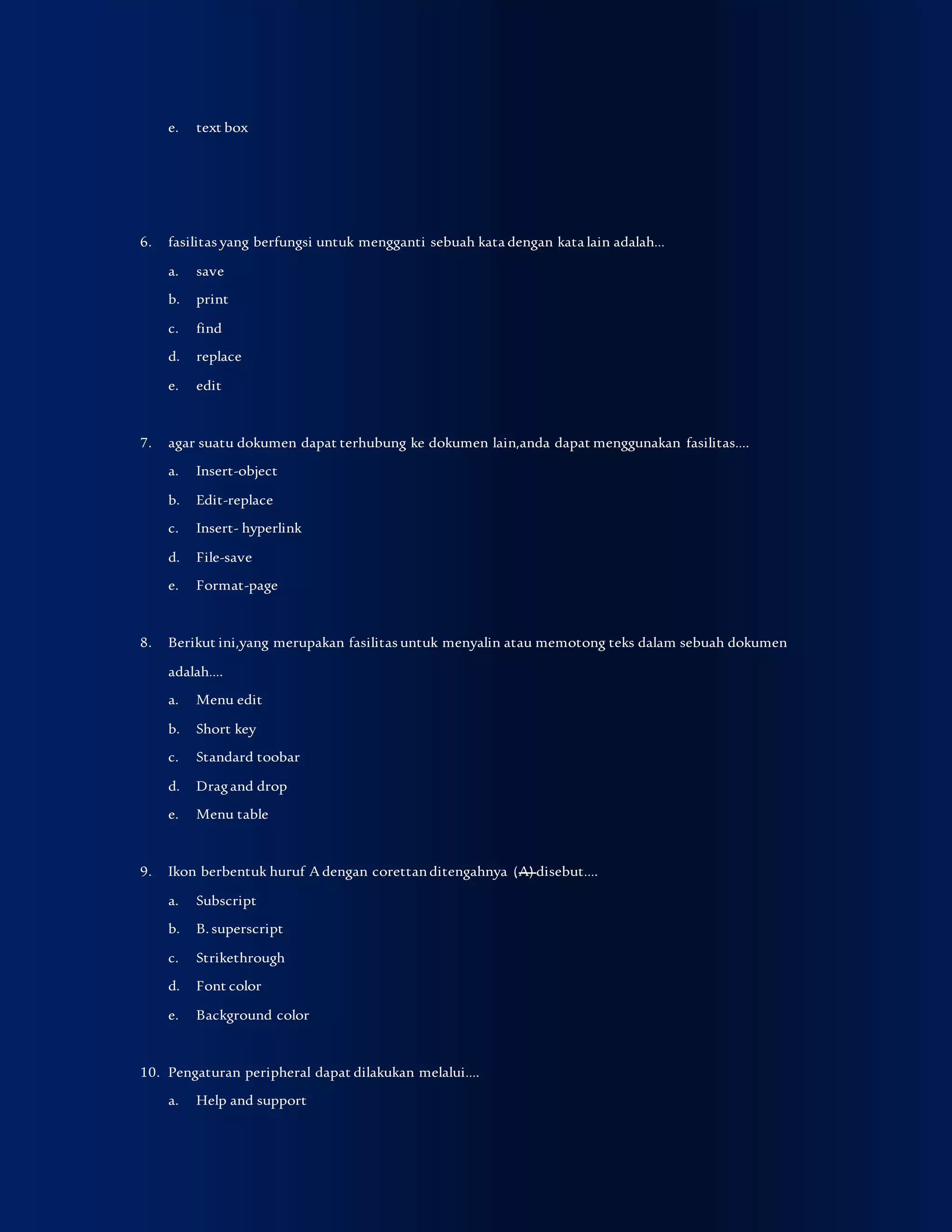 soal ukk tik sm 2 kelas x | PDF