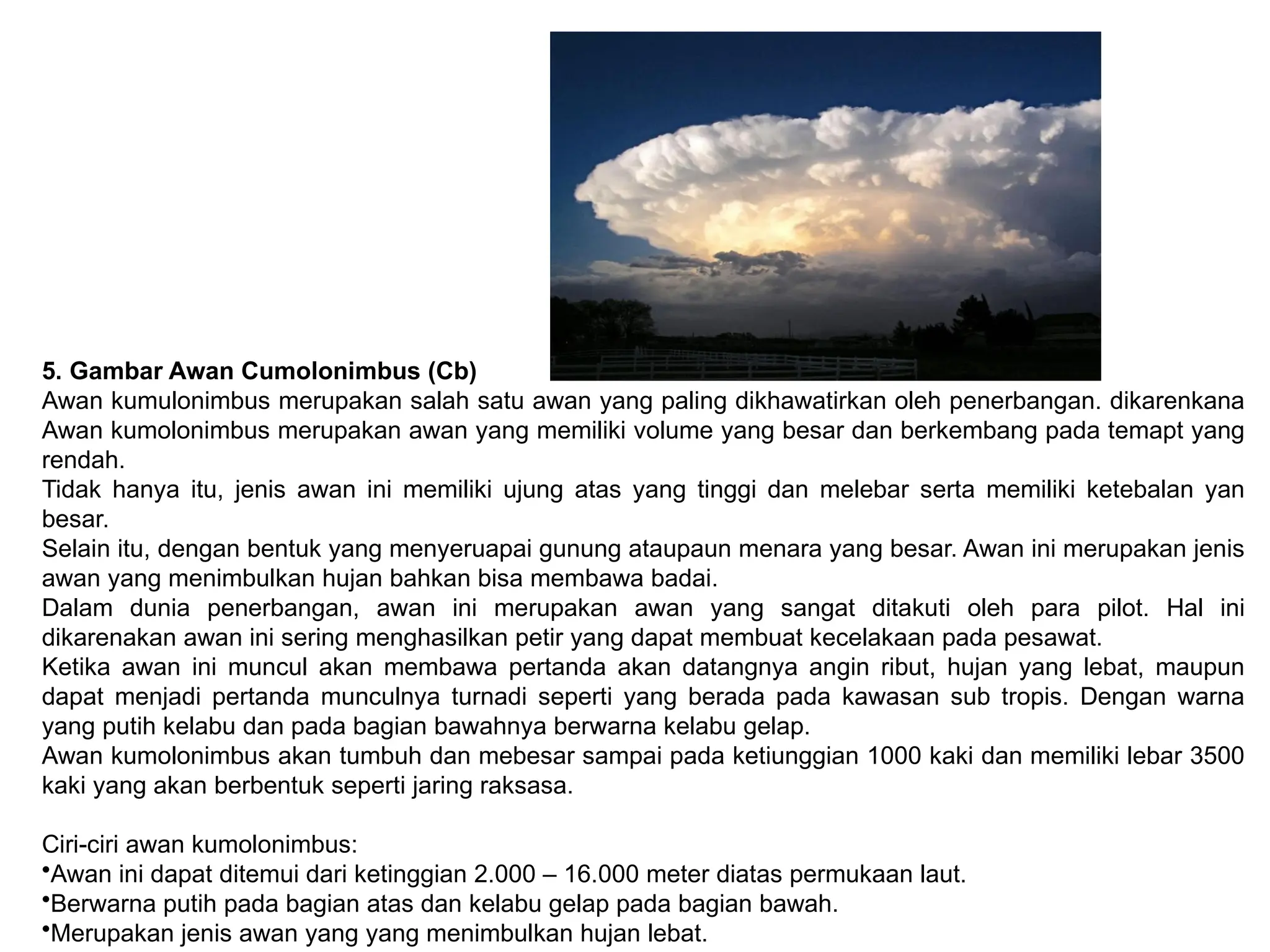 Macam-macam jenis Awan dan penjelasannya | PPTX