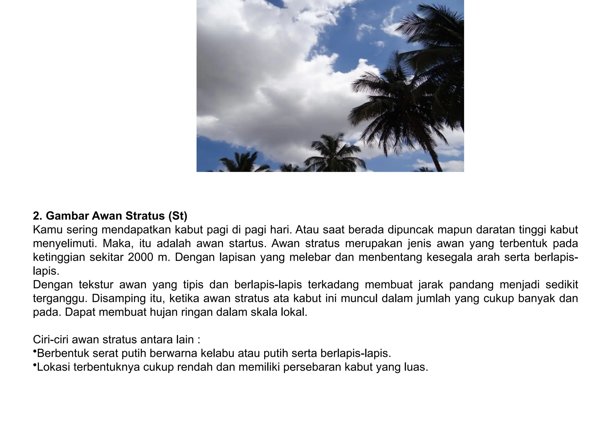 Macam-macam jenis Awan dan penjelasannya | PPTX