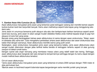 Macam-macam jenis Awan dan penjelasannya | PPTX