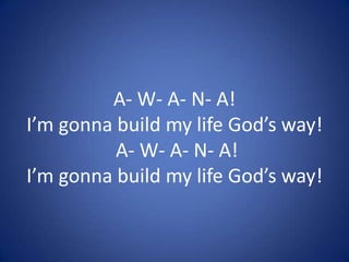 Lyrics for AWANA songs! | PPTX