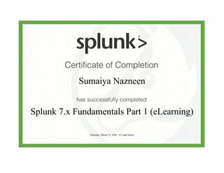 Splunk Certificate | PDF