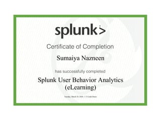 Splunk Certificate | PPT