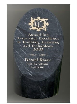 Professor Daniel Raviv - Awards | PDF