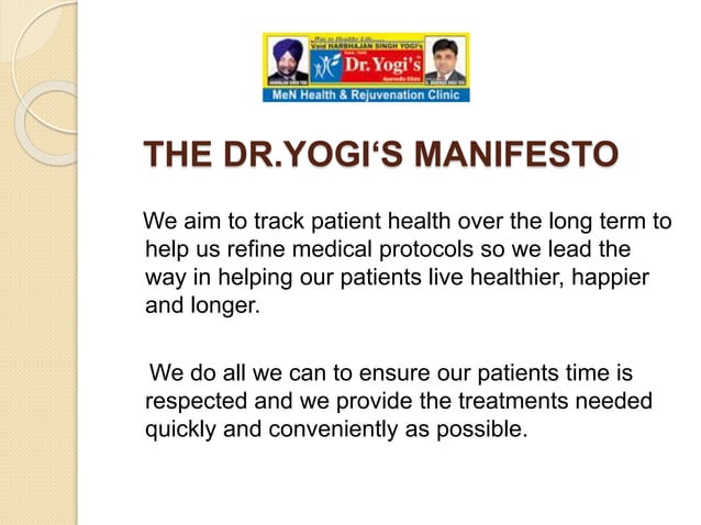 DR.YOGI'S AYUVEDA CLINIC | PPT