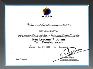 Awards Amit Kumar Nayak | PPT