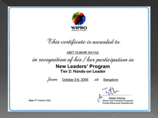 Awards Amit Kumar Nayak | PPT