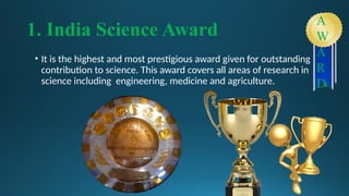 Awards and Honours of India regarding india | PPTX