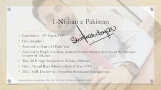 PAKISTAN HIGHEST CIVIL MILITARY AWARD | PDF