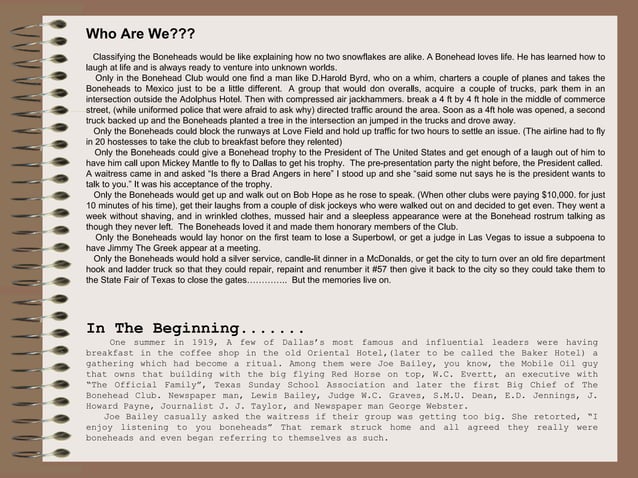 Bonehead Club in Dallas, Texas | PPT