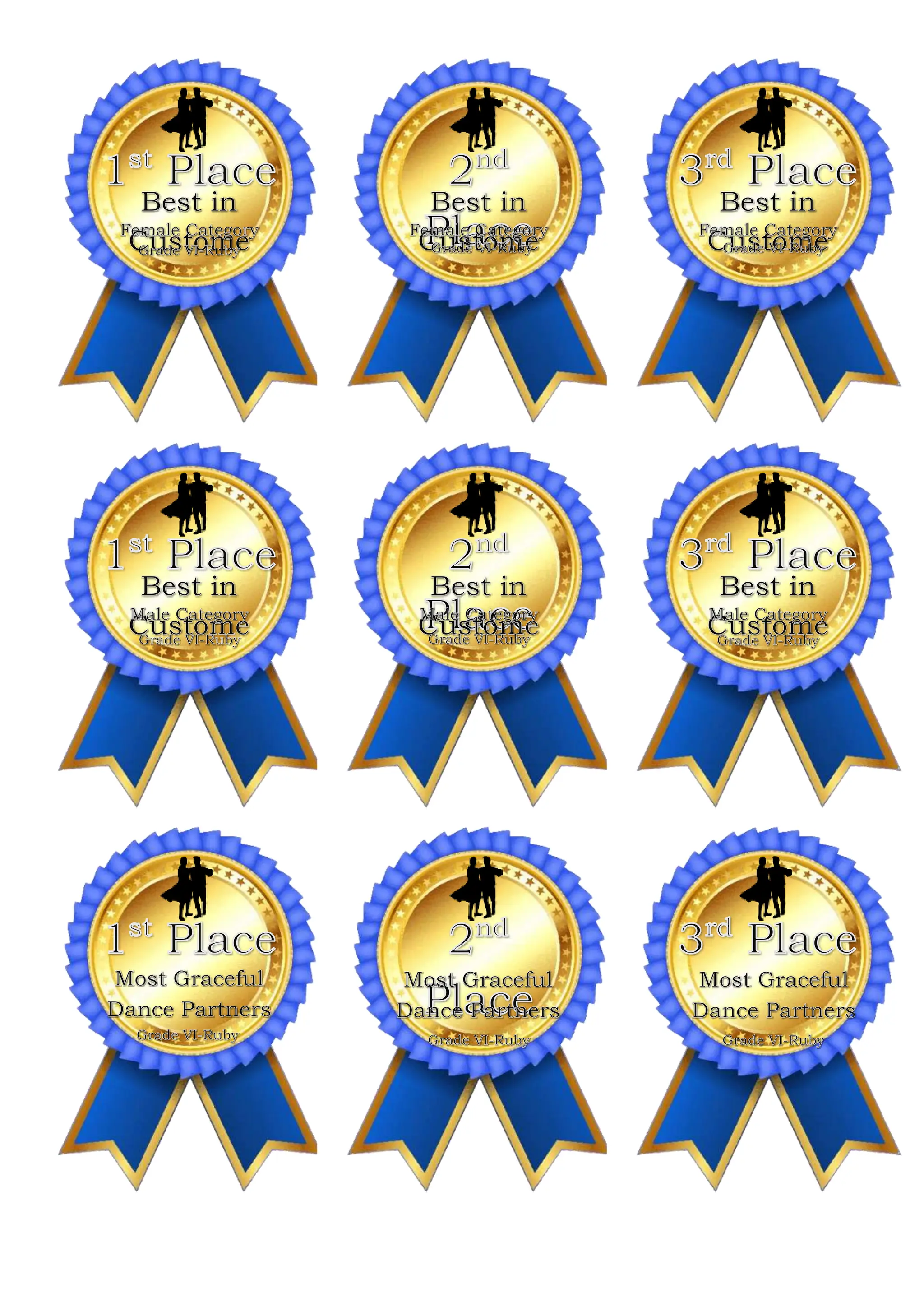 awards for folk dance ribbon ready to print | DOCX