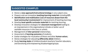 Awards for School Teachers for Innovations,Experimentation & ICT in ...