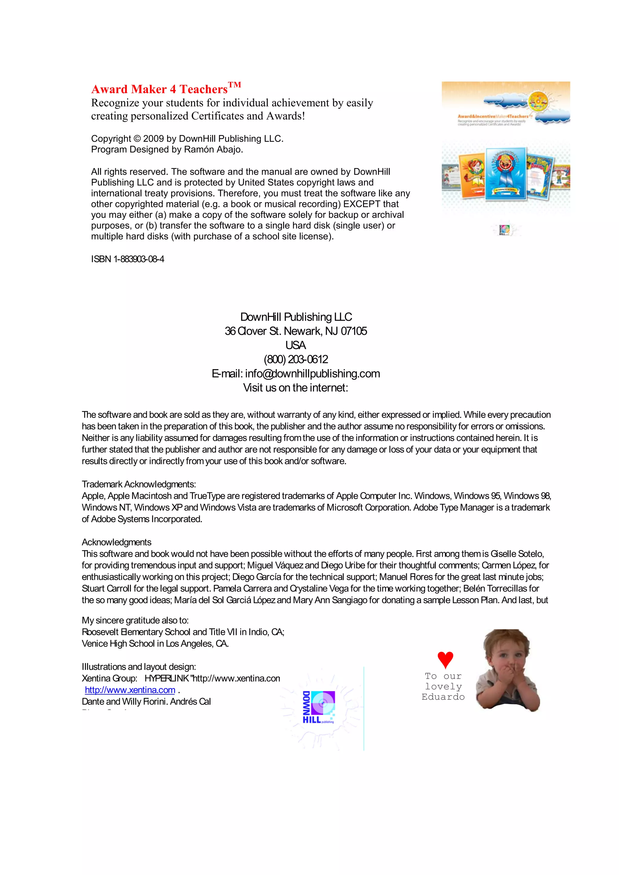 Award Maker 4 Teachers | PDF | Desktop Publishing | Computer Software ...