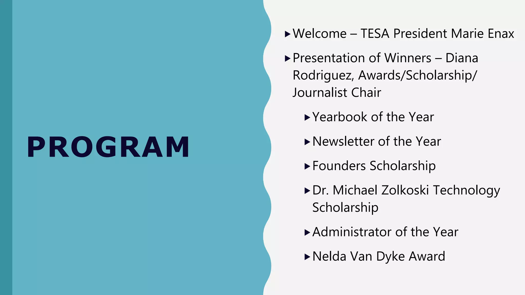 2019-2020 TESA Awards Presentation | PPTX