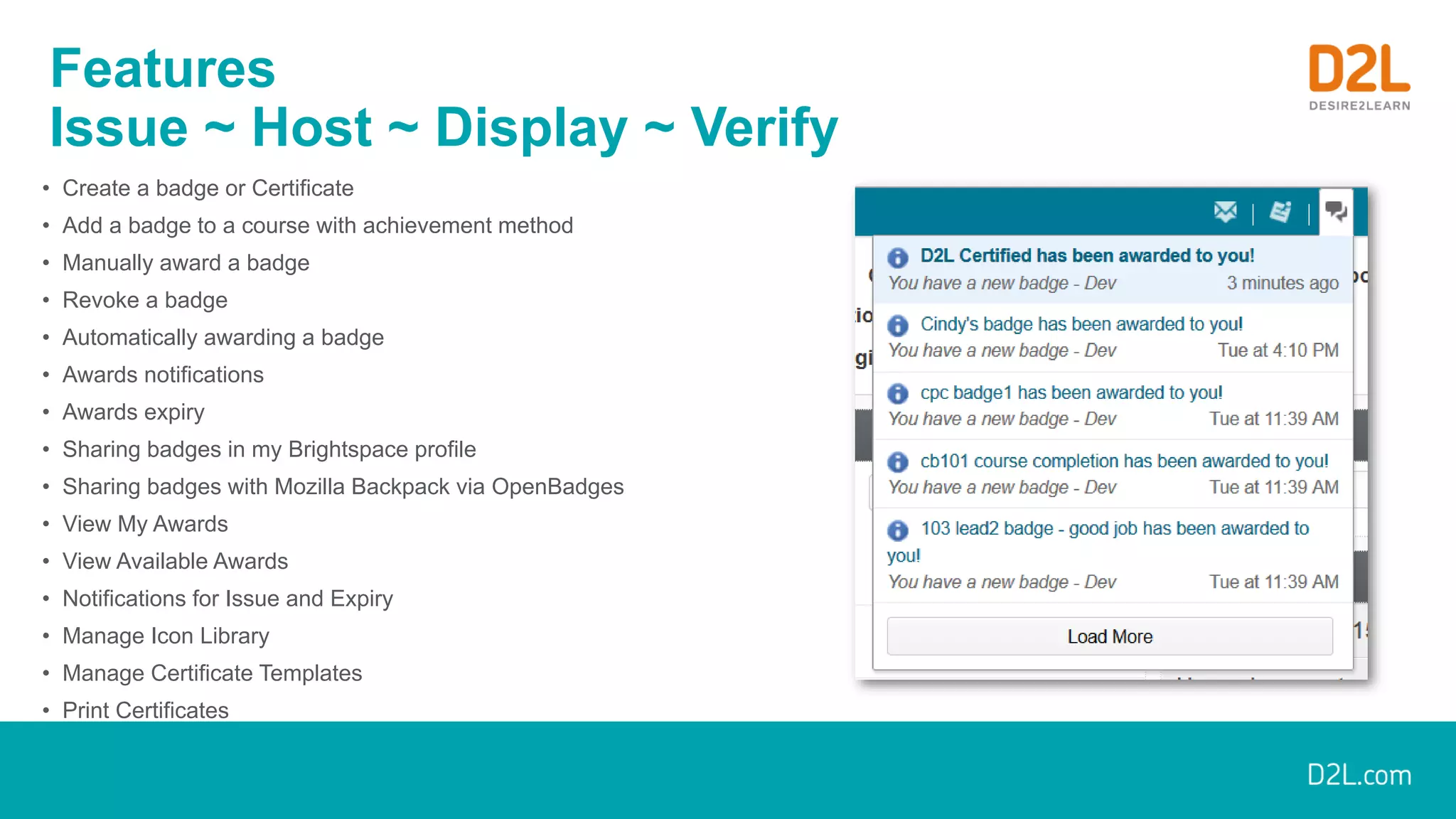 D2L Awards Tool - Badging, Certificates, Microcredentialing | PDF