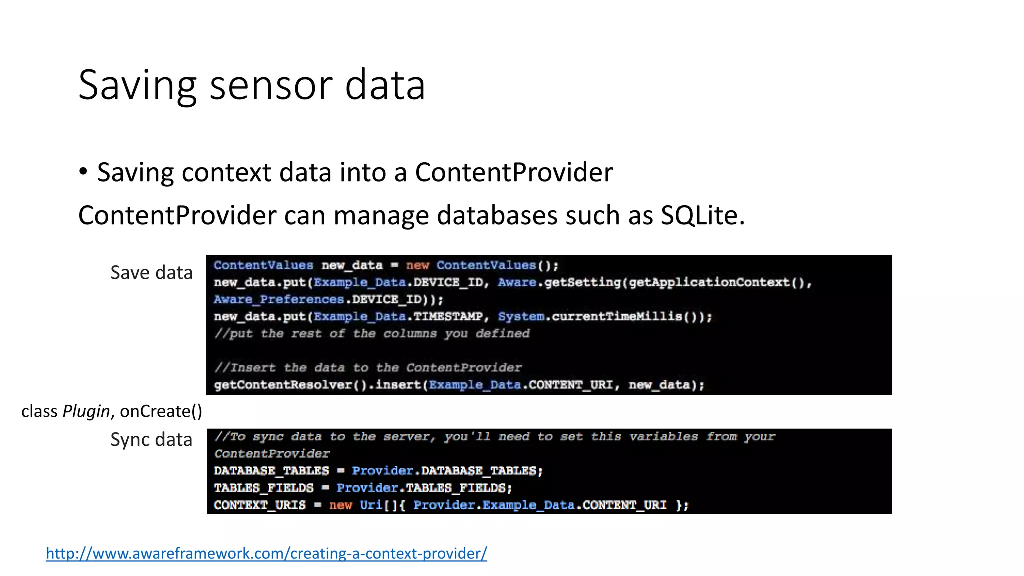 Android Sensor And Framework Aware Pptx Operating Systems