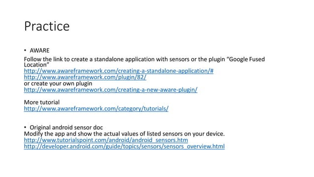 Android Sensor And Framework Aware Pptx Operating Systems