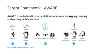 Android Sensor and Framework - AWARE | PPTX | Operating Systems | Computer Software and Applications