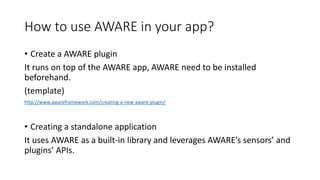 Android Sensor and Framework - AWARE | PPTX | Operating Systems ...