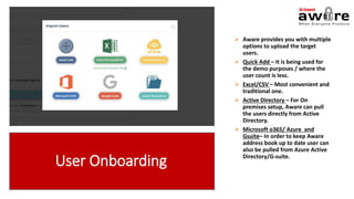 Aware Demo Guide For Cyber Security program | PPTX