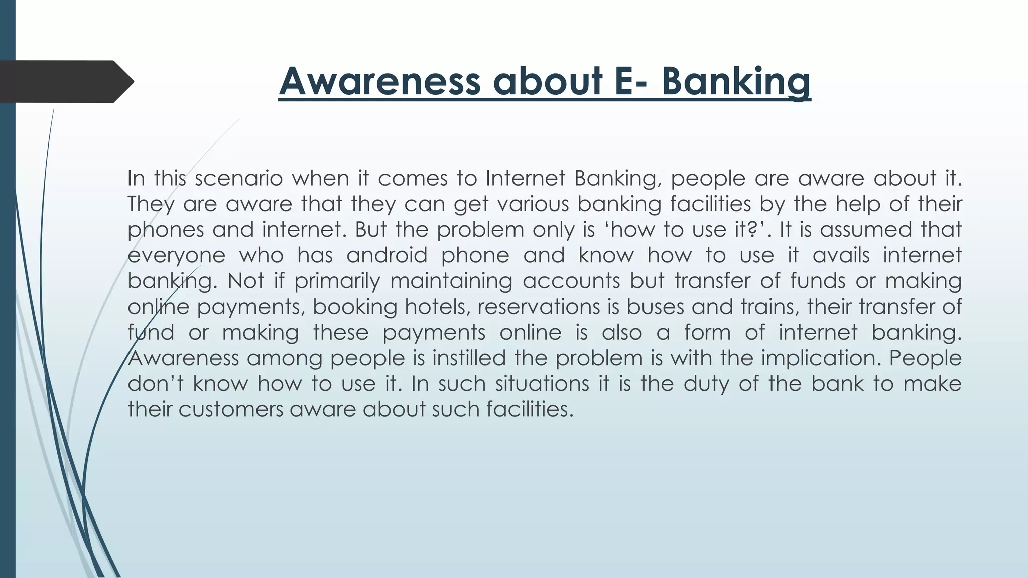 Awareness about E banking among indian consumers ppt | PDF | Internet | Computing