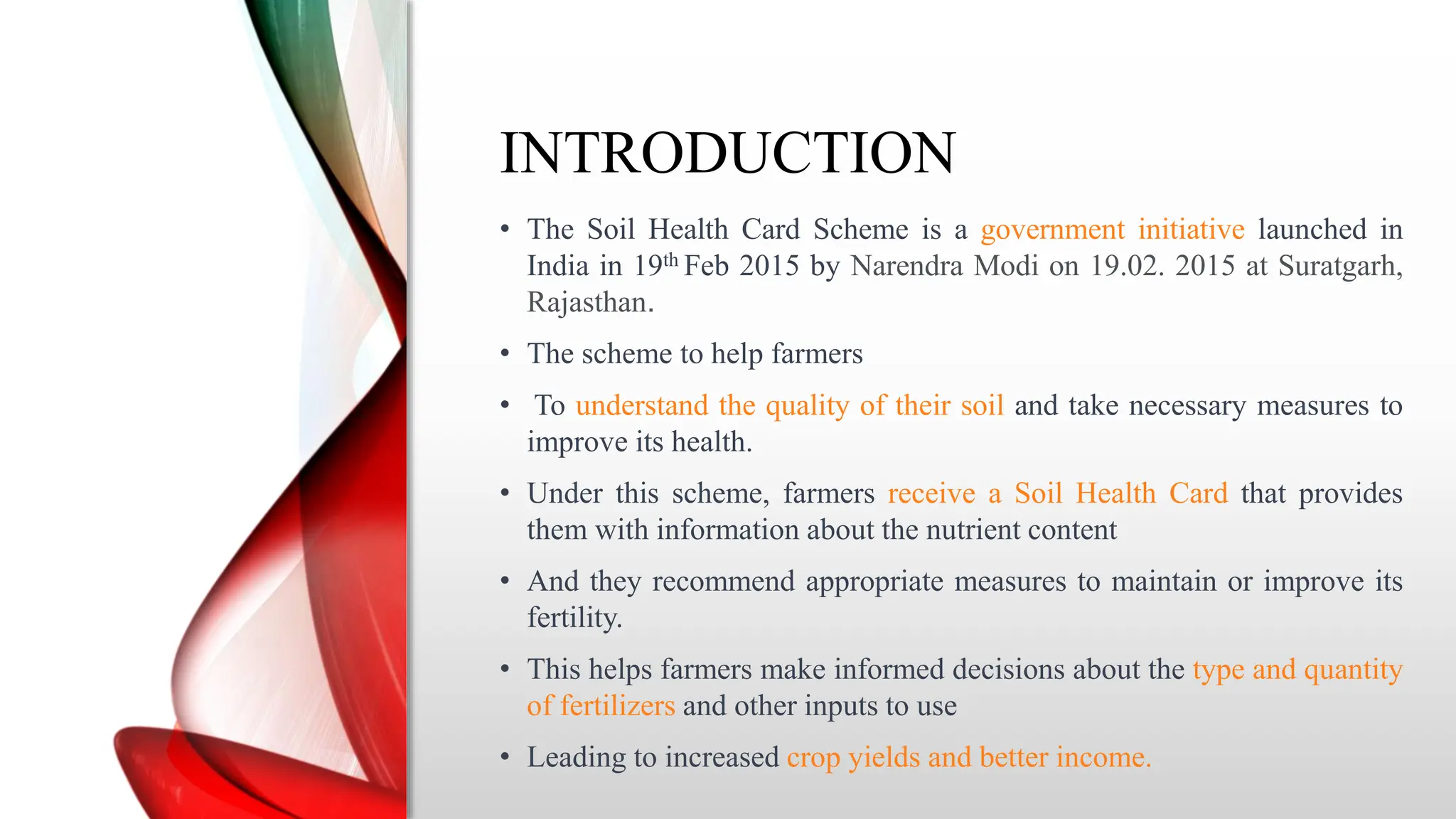 AWARENESS ABOUT THE SOIL HEALTH CARD SCHEME.pptx