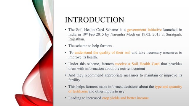 AWARENESS ABOUT THE SOIL HEALTH CARD SCHEME.pptx