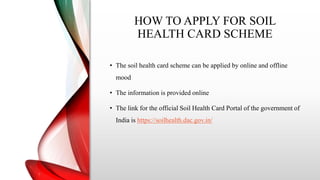 AWARENESS ABOUT THE SOIL HEALTH CARD SCHEME.pptx