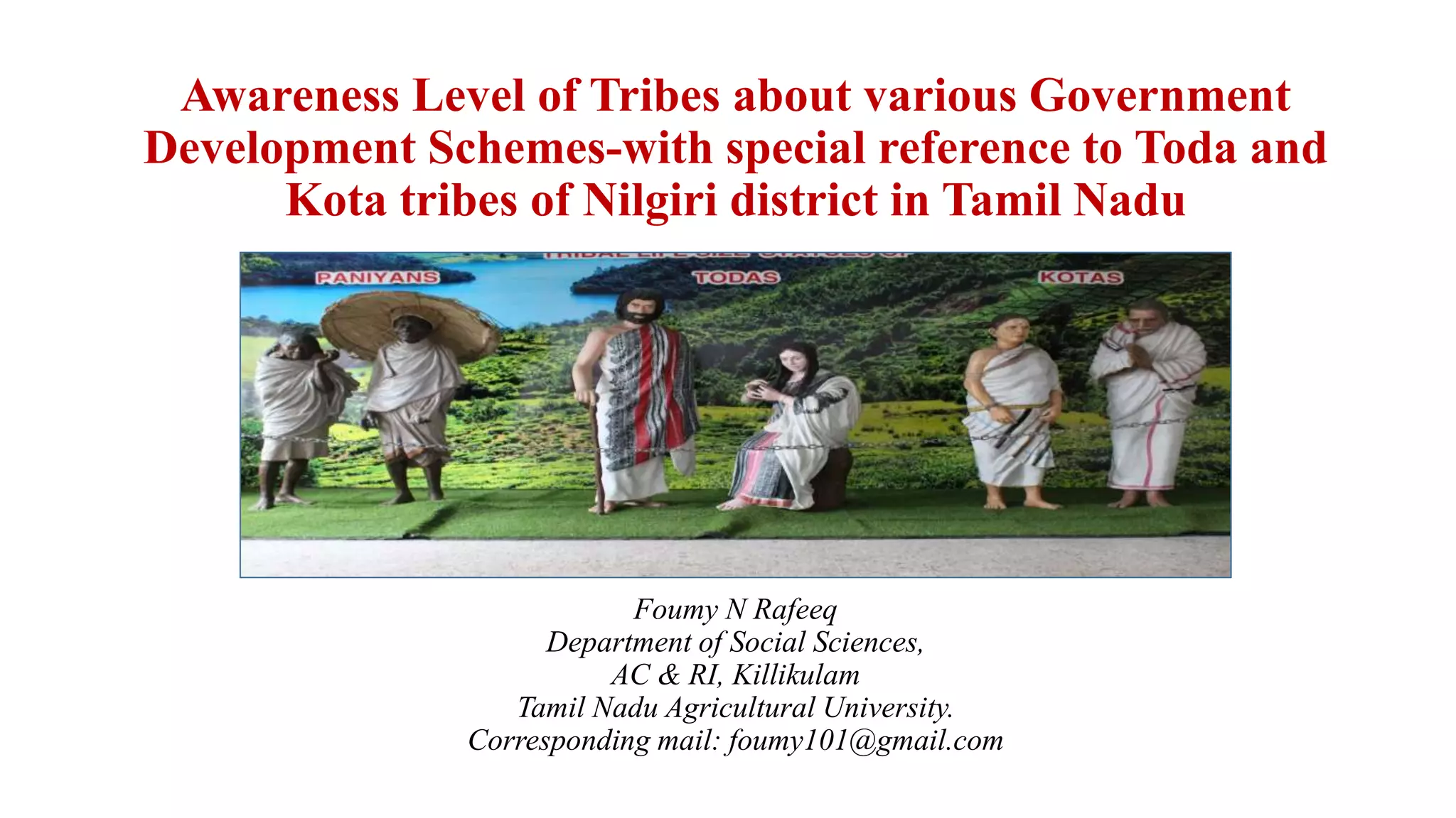 Awareness about tribal development schemes | PPTX