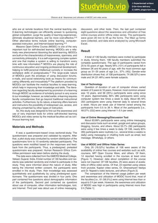 Awareness and utilization of massive open online course (MOOC) and ...