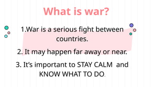 Awareness during war very important pptx | PPTX