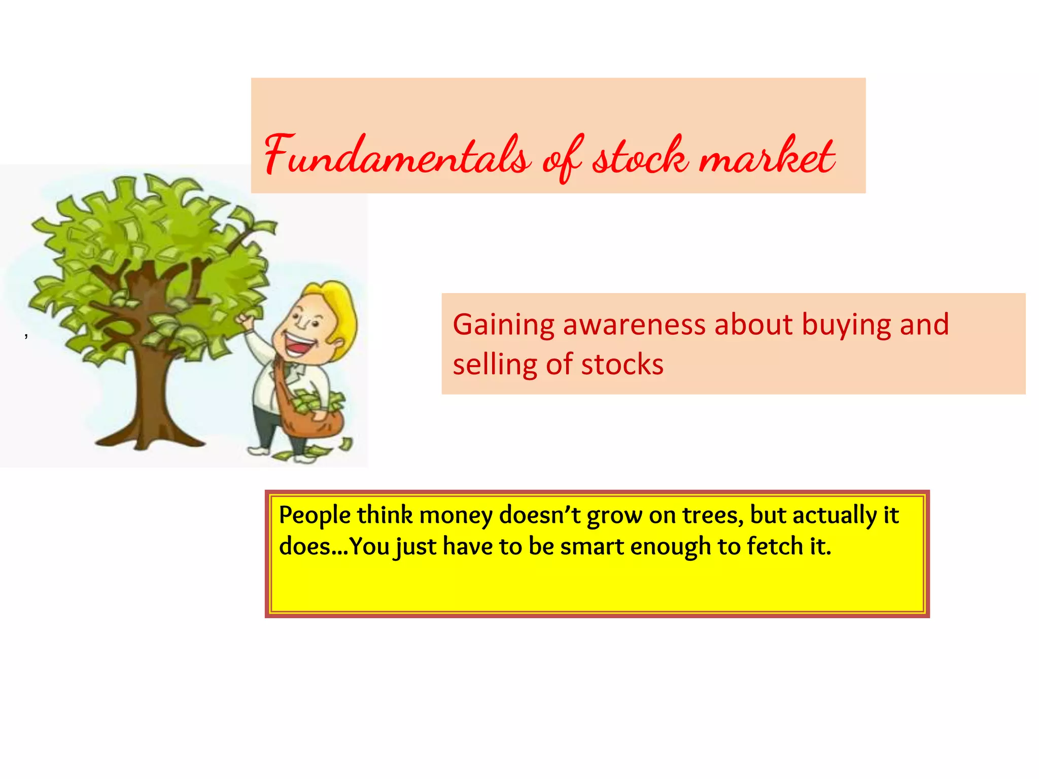 Fundamentals of stock market | PPTX