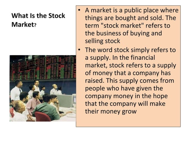 Fundamentals of stock market | PPT
