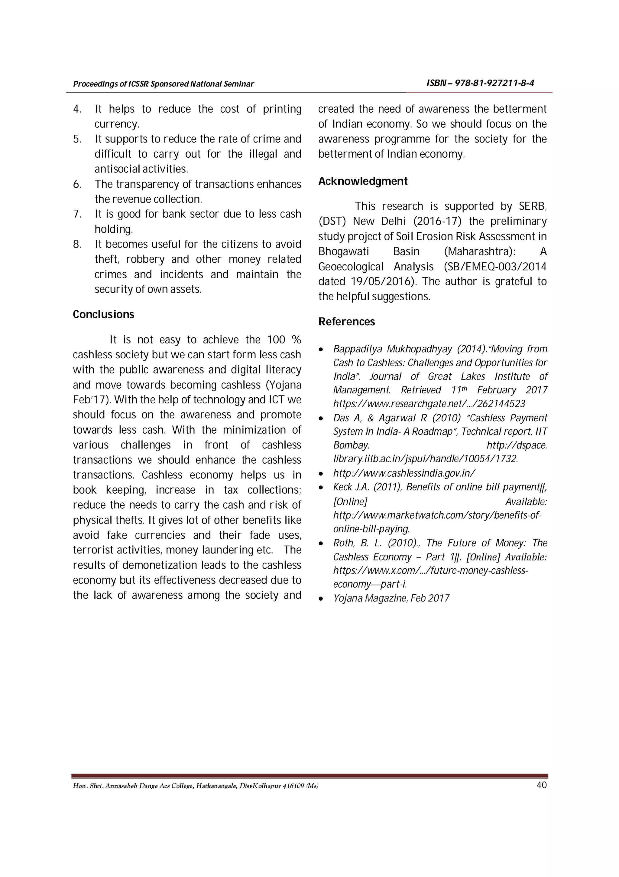 CREATING AWARENESS FOR THE CASHLESS ECONOMY OF INDIA | PDF