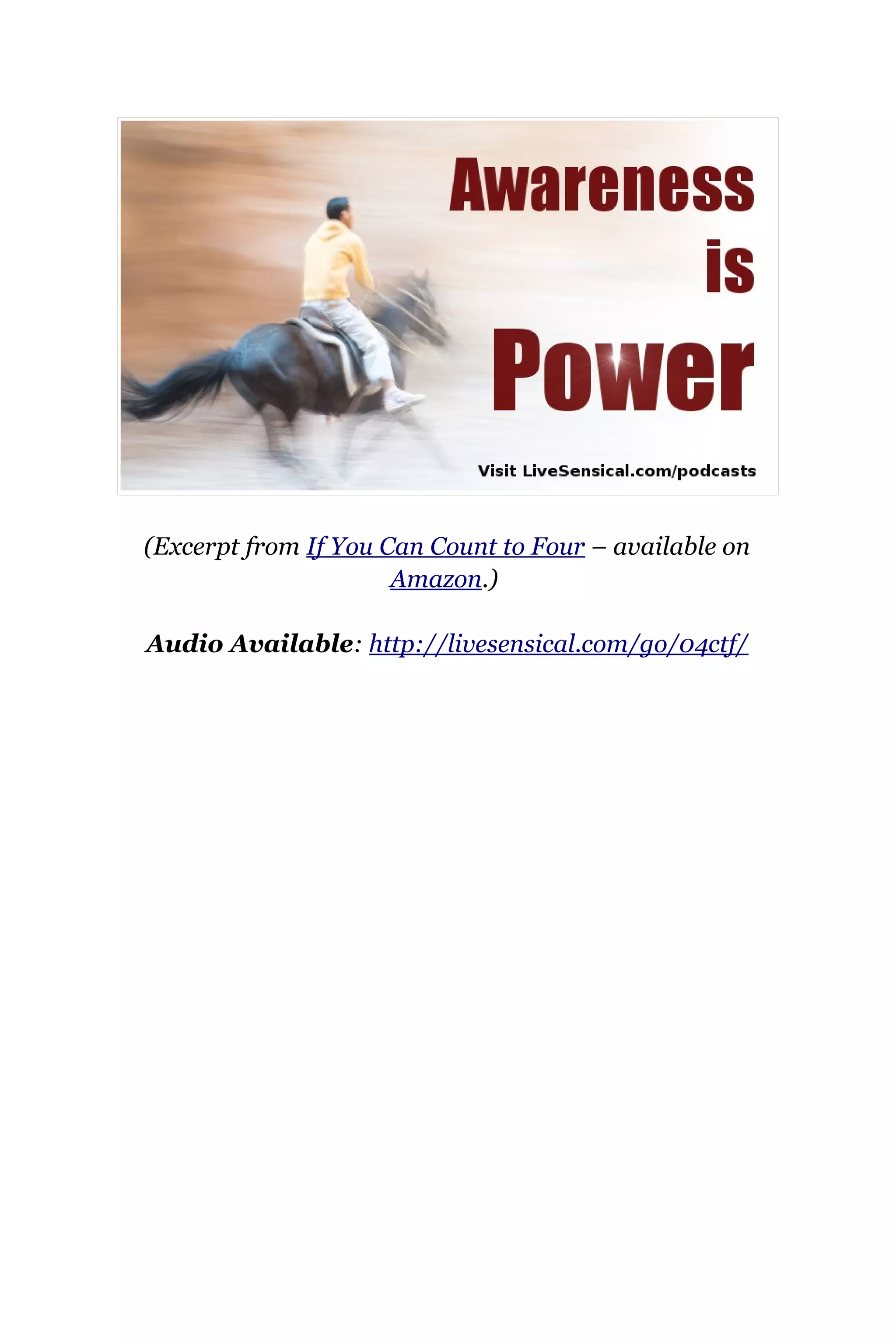 Awareness is Power - If You Can Count to Four | PDF