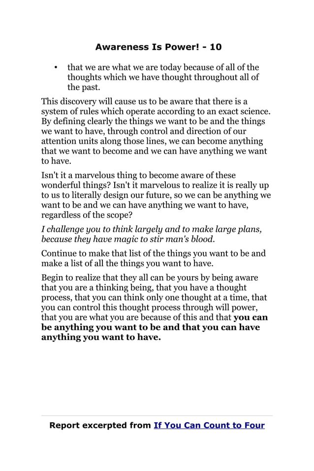 Awareness is Power - If You Can Count to Four | PDF